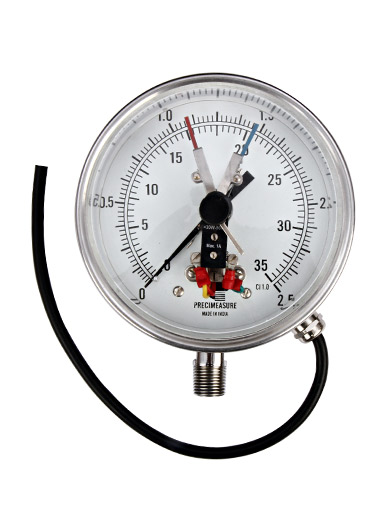 Pressure Gauge with Contact - Precimeasure Control Pvt Ltd